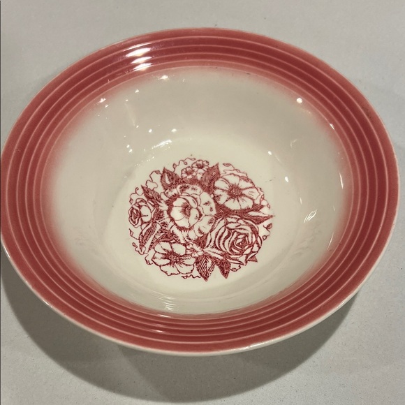 Cronin | Dining | Cronin China Serving Bowl 93s Minerva Ohio Red White ...